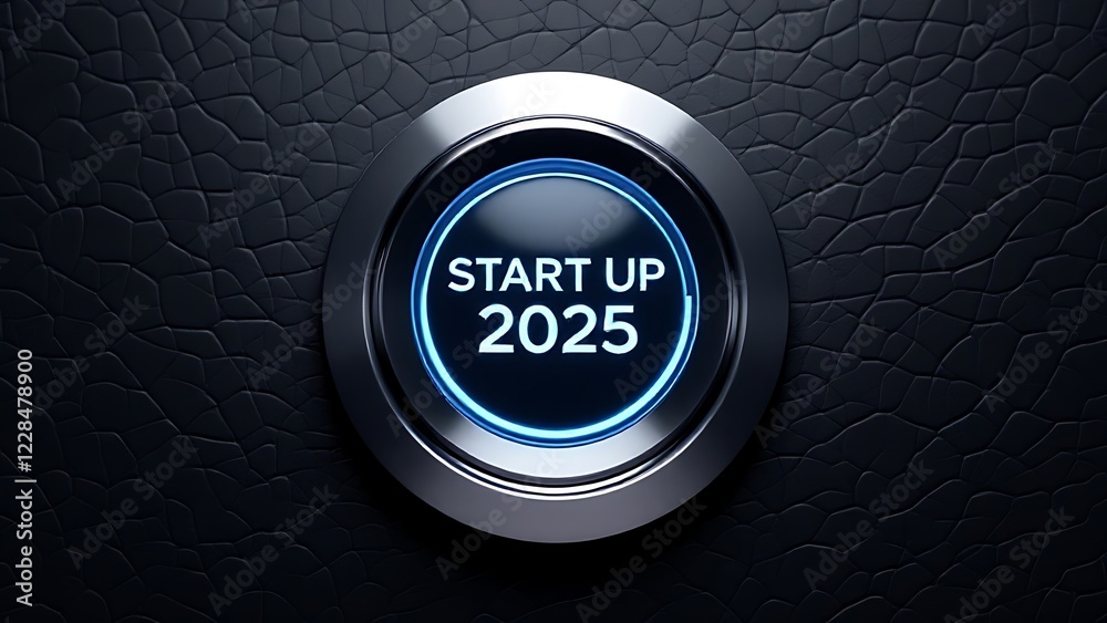 Start up 2025 push button. Planning, start, vision, career path ...