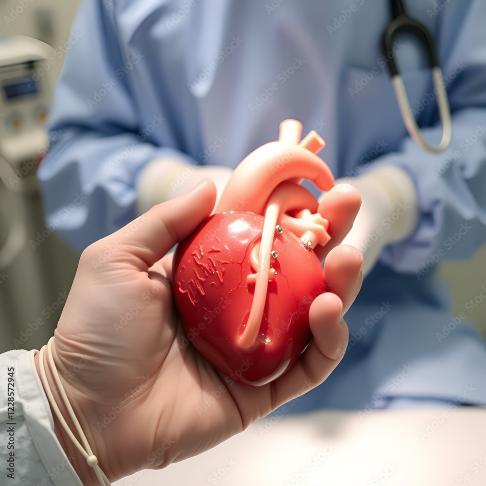 Foto de Stock Heart valve surgery cardiology for patient in hospital ...