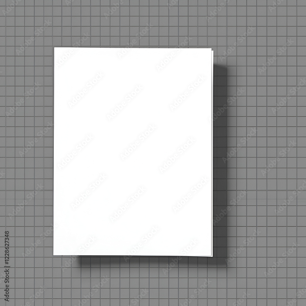 Realistic blank paper sheet with shadow in A4 format isolated on ...
