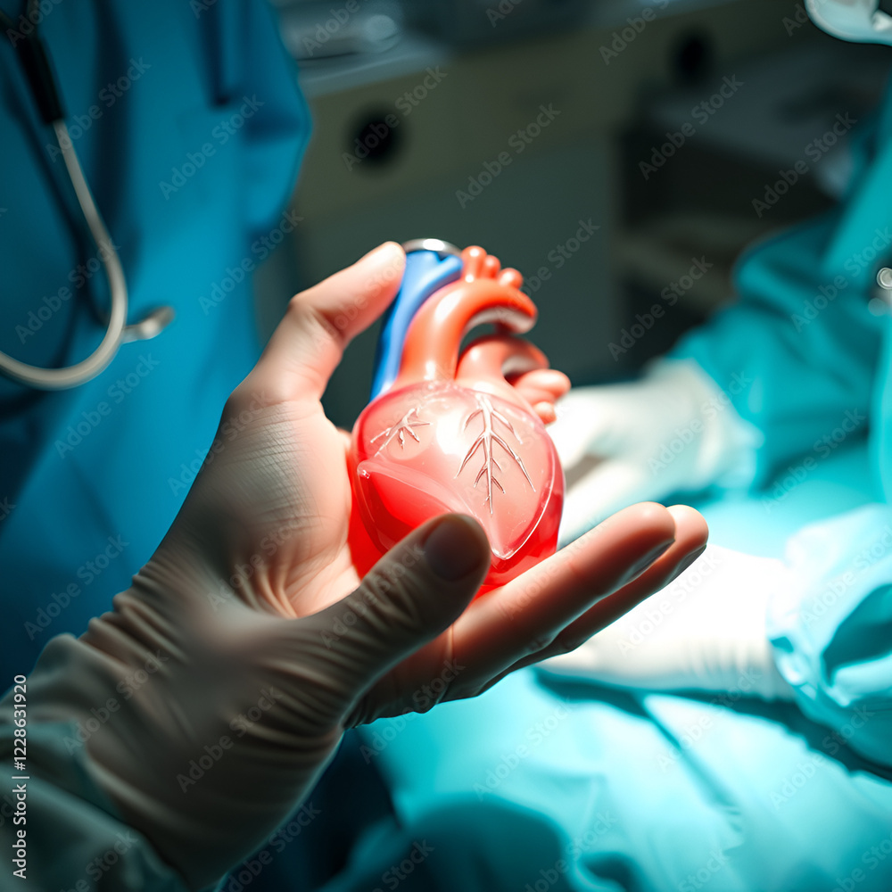 Heart valve surgery cardiology for patient in hospital. Prepare ...