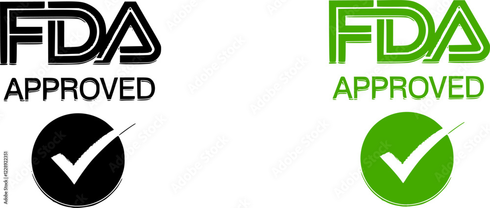 FDA Approved (Food and Drug Administration) icon, symbol, label, badge ...