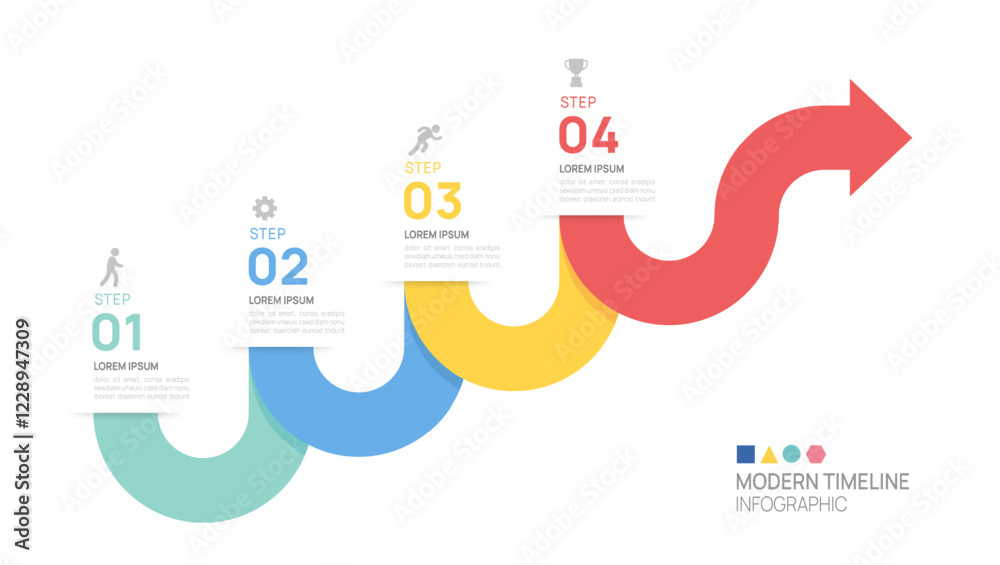 ladder Infographics arrow symbol timeline business steps to success ...