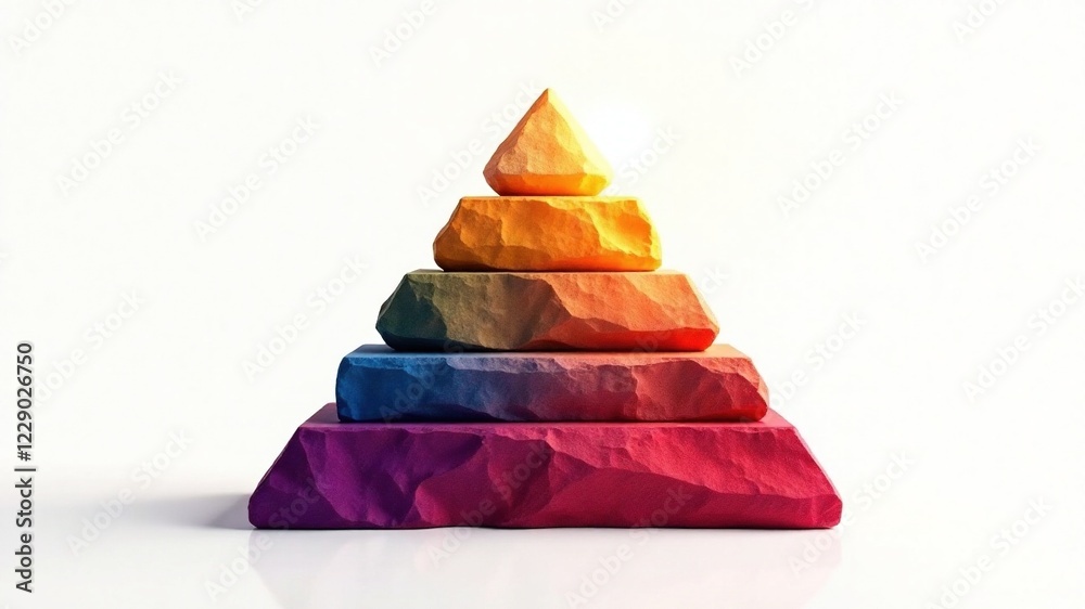 Ilustración de Stock Maslow's Hierarchy of Needs Visualized - Stages of ...