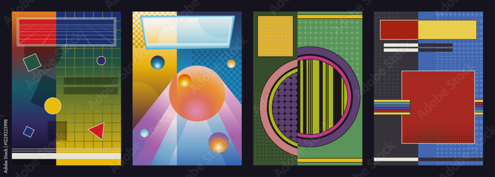 1970s Style Vector Templates for Retro Party, Event Posters, Covers ...