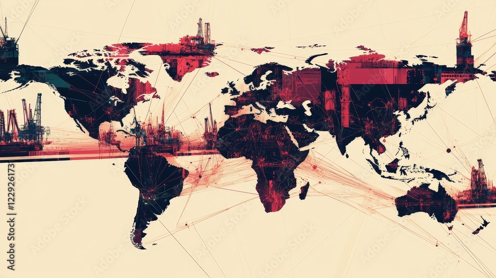map showing oil-producing regions and their exports, indicating how ...