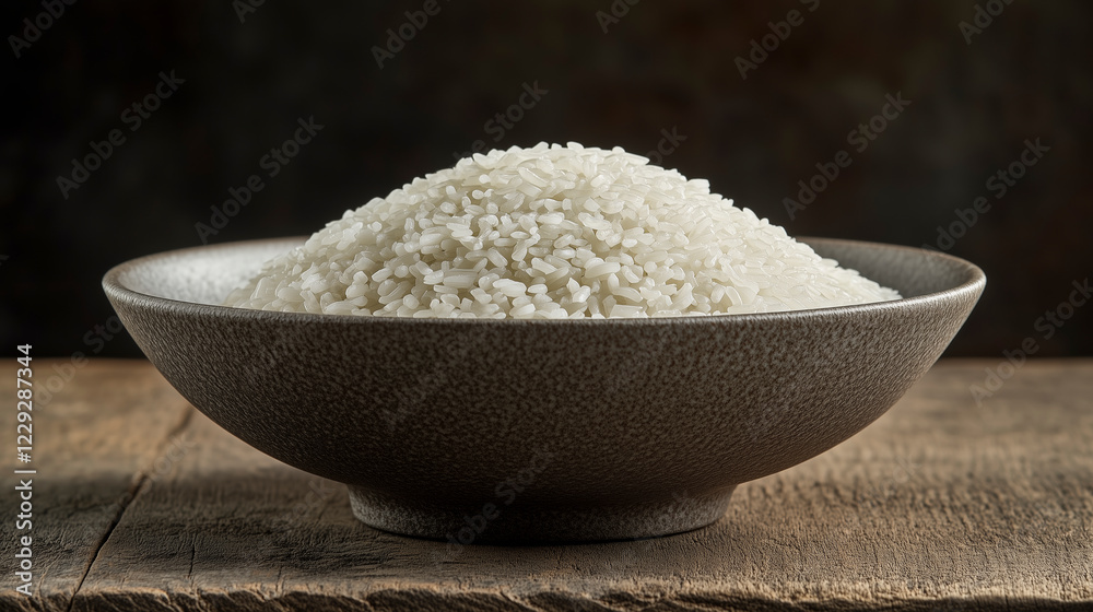 Ultra-sharp rice grain textures emphasized for creating high-end food ...
