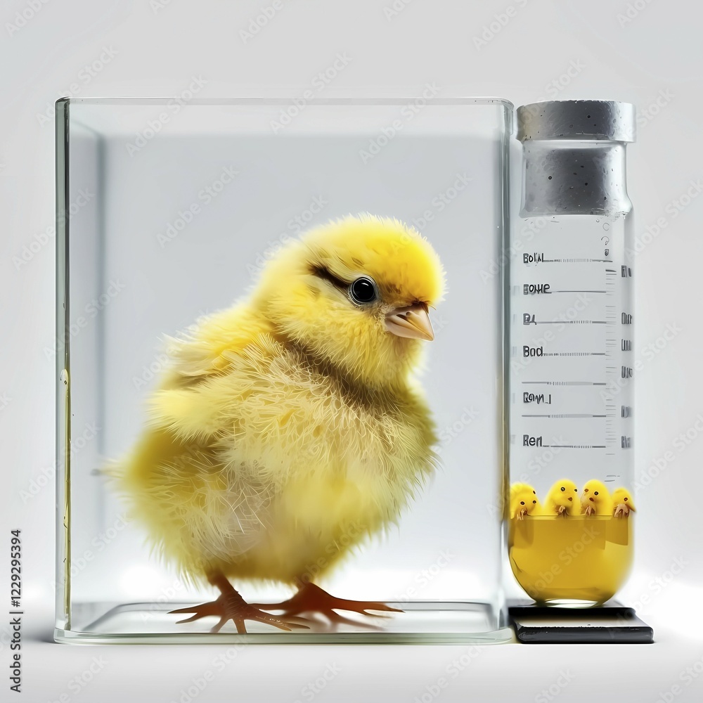 Science, laboratory experiments with chickens (Gallus gallus domesticus ...