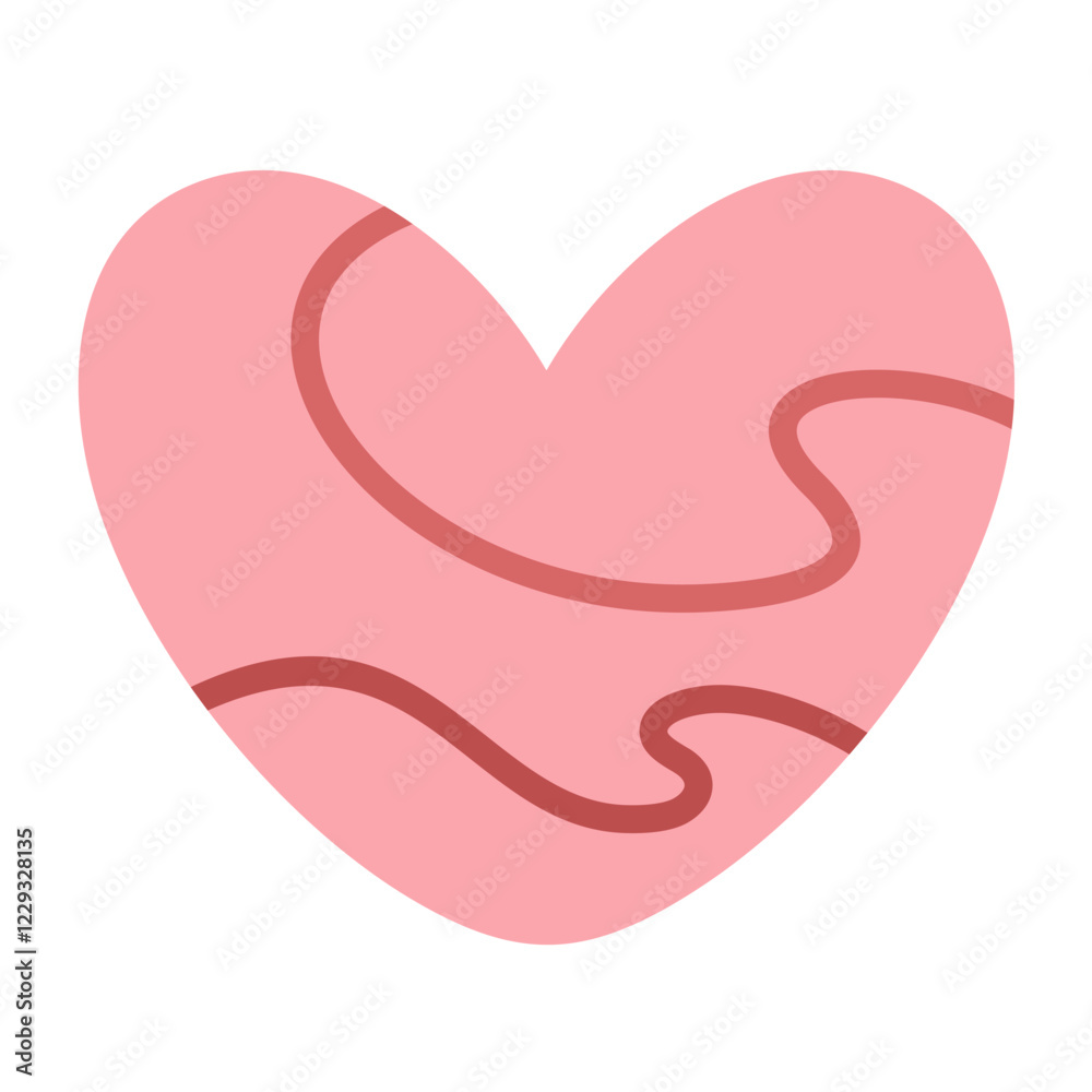 Cute heart clipart. Valentines day clipart. Valentine heart in cartoon ...