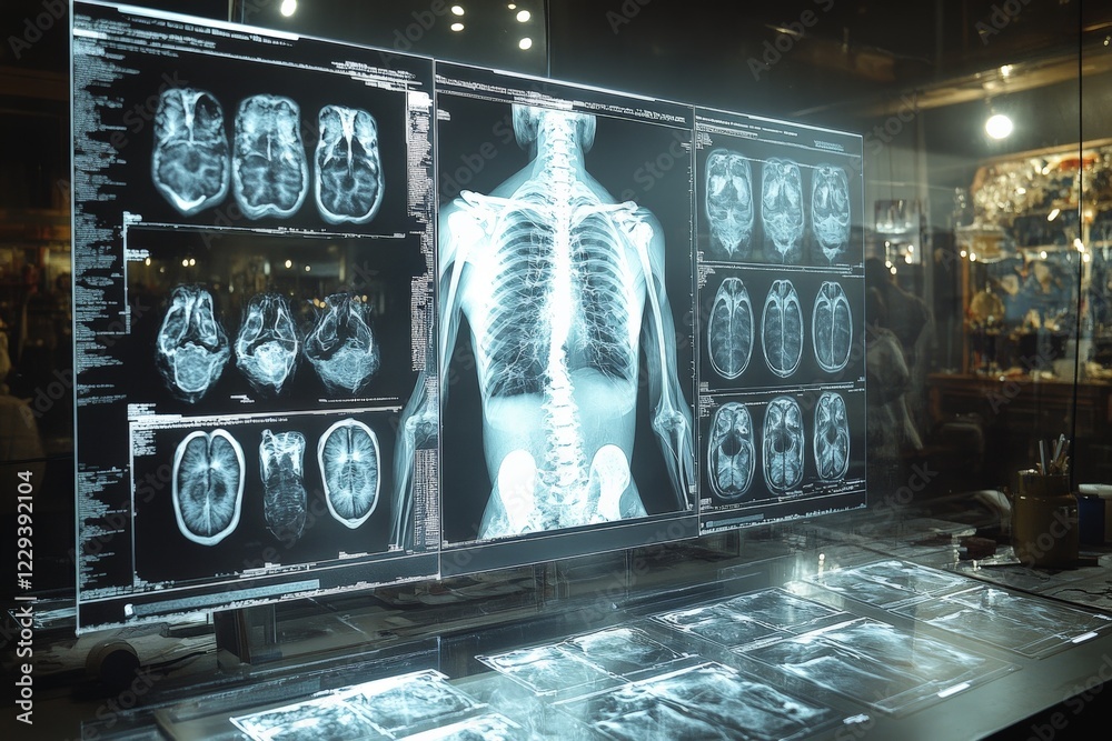 Digital display of medical images showcasing advanced imaging ...