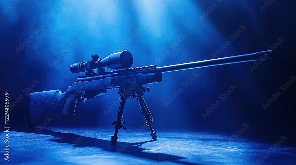 Firearm sniper rifle, long range rifle, rifle with telescopic sight ...