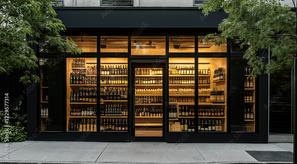 Mockup storefront, shop facade and window. Template for storefront ...