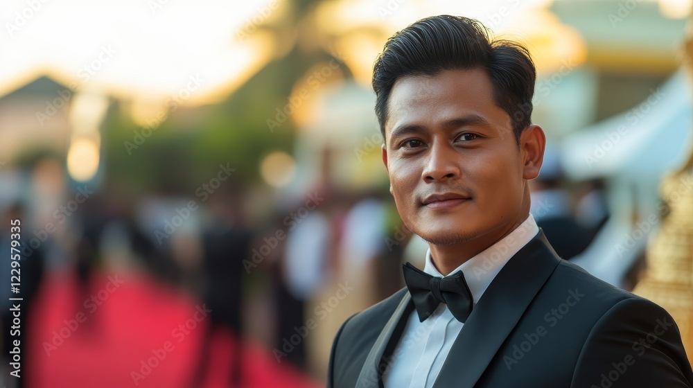 Cambodian Actor at Red Carpet Event in Phnom Penh Stock Photo | Adobe Stock