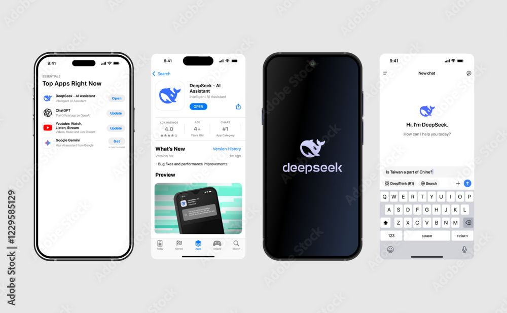 Ningbo, China - Jan 28, 2025: App Store's top charts are seen on the ... Ningbo, China - Jan 28, 2025: App Store's top charts are seen on the ...