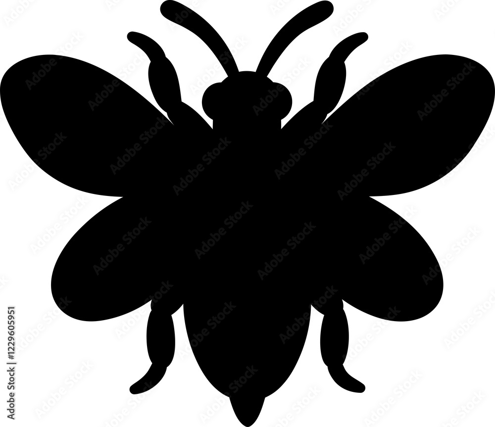 Bumble bee silhouette isolated on transparent background, PNG Stock ...