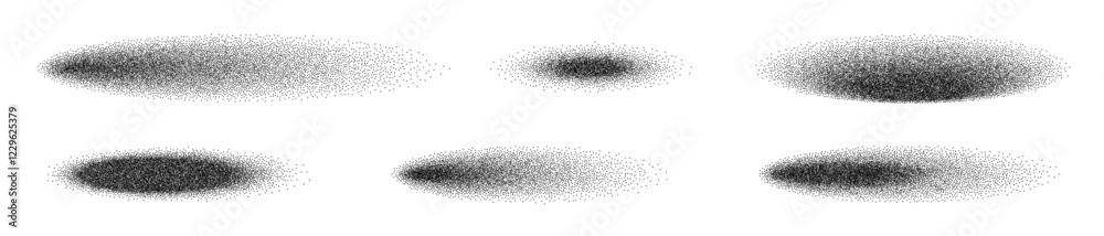 Shadows effect with grain noise gradient for realistic shades of round ...