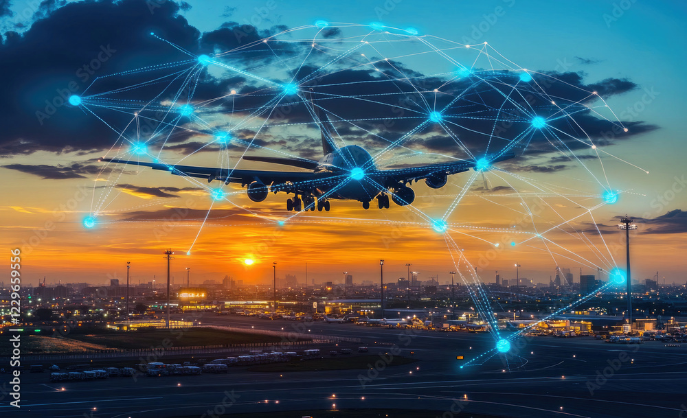 Airplane Landing with Digital Global Network Overlay - Smart Aviation ...