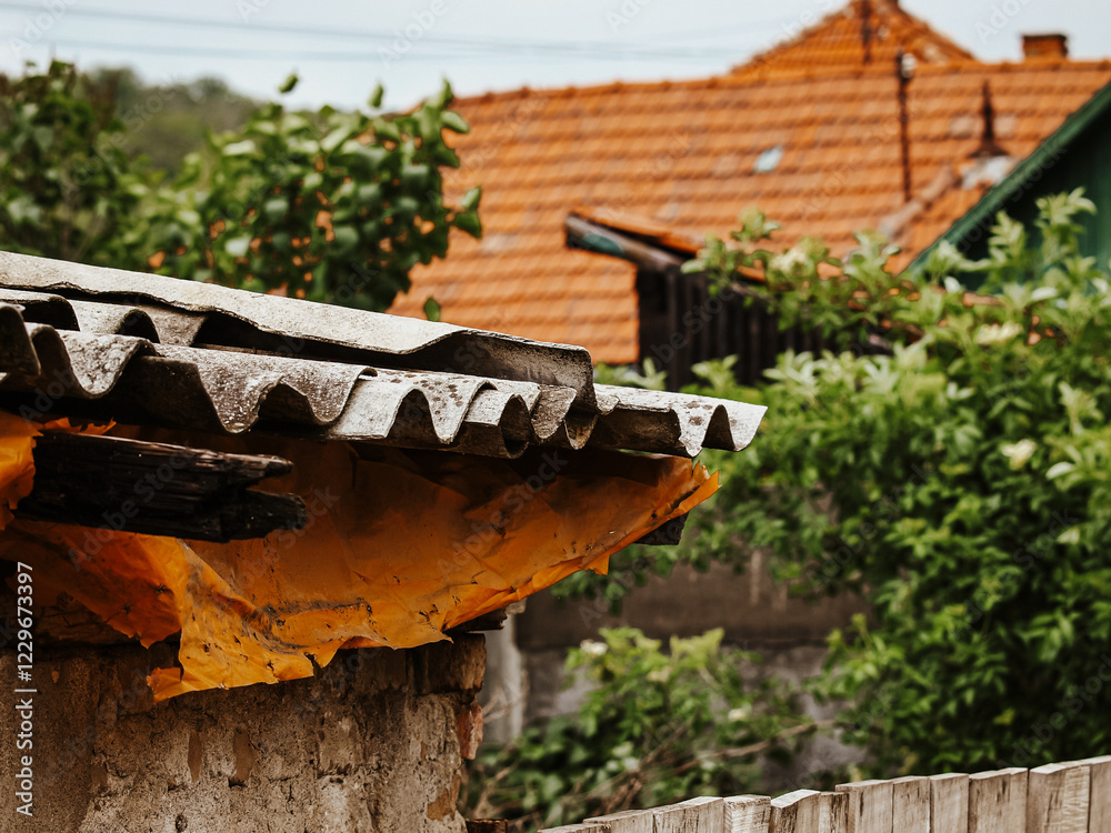Collapsing Wooden House With A Broken Roof And Crumbling Walls: An Abandoned Rural Structure ...