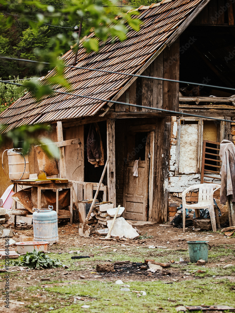 Improvised Housing With Makeshift Structures And Scattered Debris: A ...