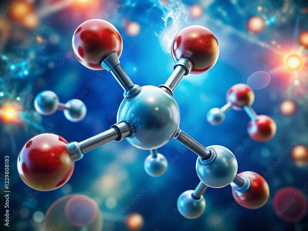 3D Ozone Molecular Model: High-Resolution Chemical Structure ...