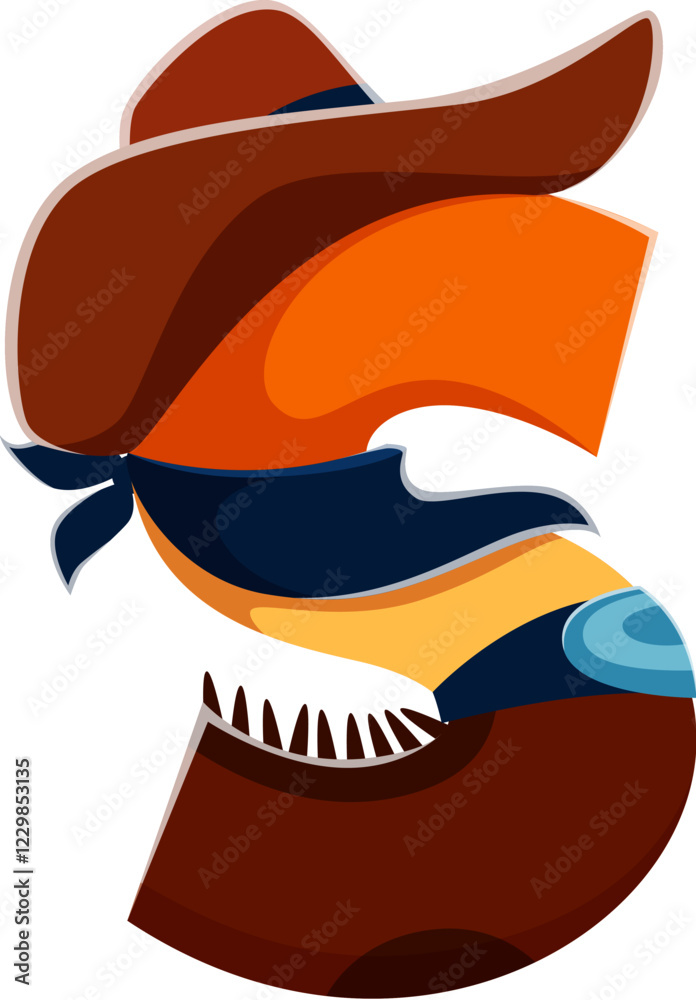 Cowboy letter S, wild west font, typeface, western type, sheriff ...