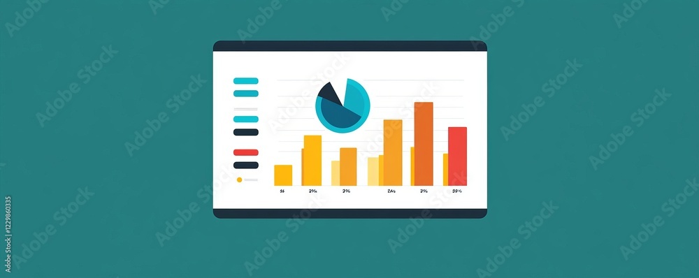 data analysis dashboard displaying key performance indicators(KPI) with ...