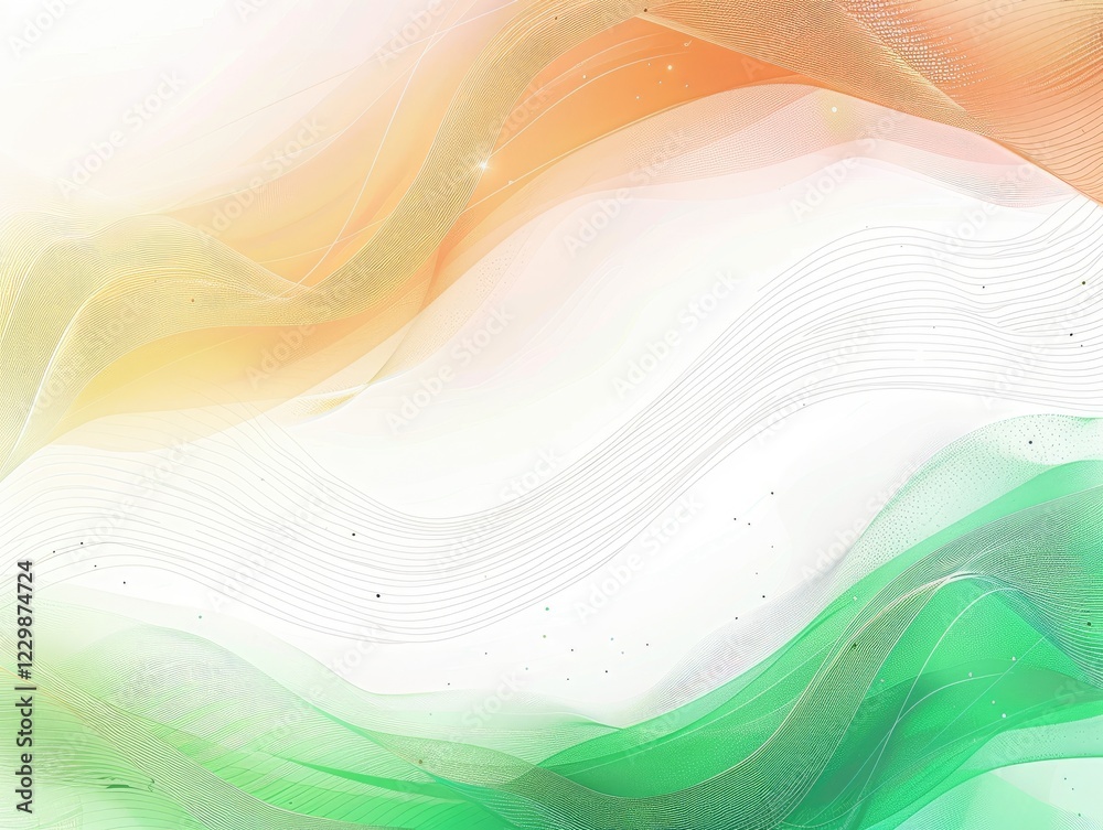 create background design of indian flag with white color, use green and ...