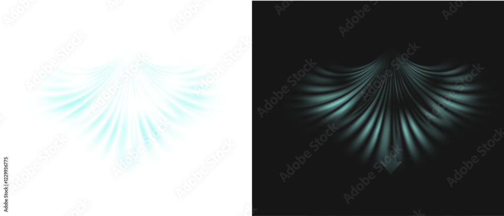 Air, wind effect on transparent background. Airflow overlay: fresh air ...