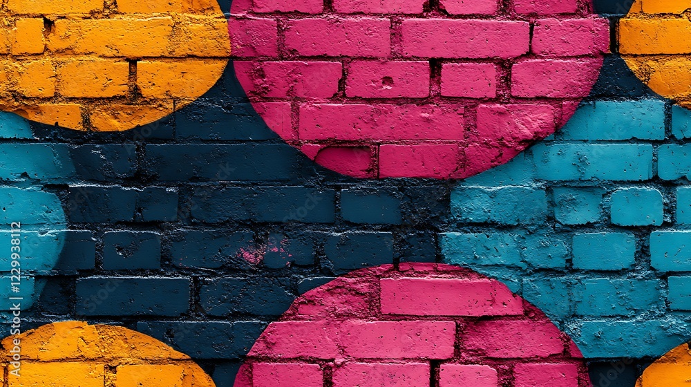 Gritty urban graffiti texture with vibrant spray paint colors and bold ...