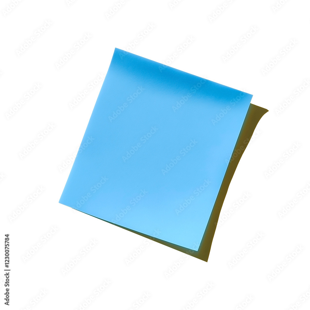 Blue Post-it Note on Transparent Background Stock Photo | Adobe Stock