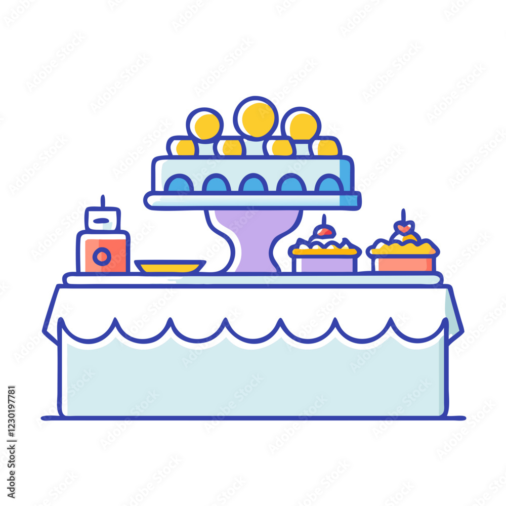 buffet icon, buffet vector illustration-simple illustration of buffet ...