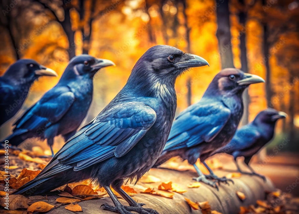 Retro Style Black Birds: Ravens, Crows, Rooks, Jackdaws - Documentary ...