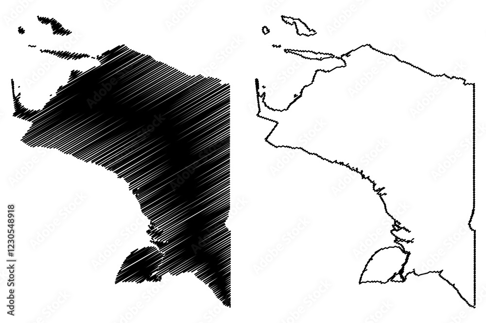 Papua (Subdivisions of Indonesia, Provinces of Indonesia) map vector ...