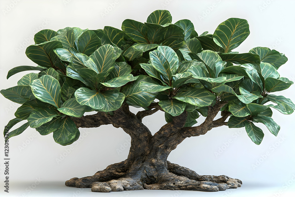 Pixel Art Fiddle Leaf Fig Bonsai Tree Render Stock Photo | Adobe Stock