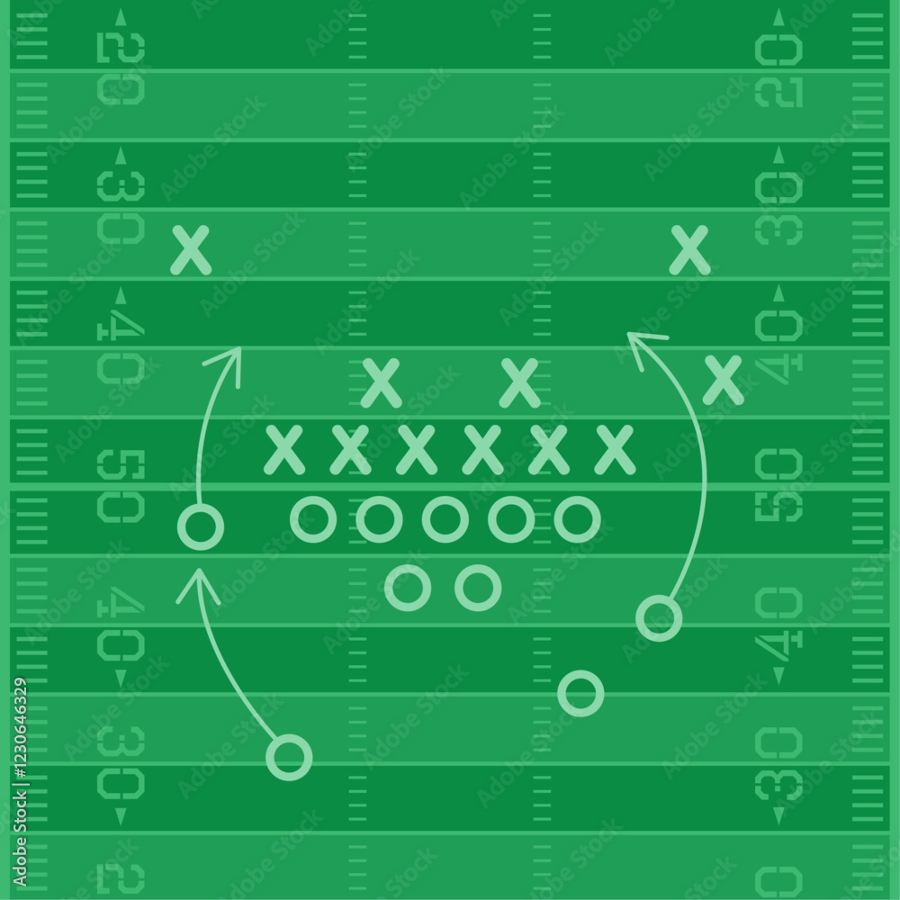 Football field tactics. Formation and strategy. Vector illustration ...