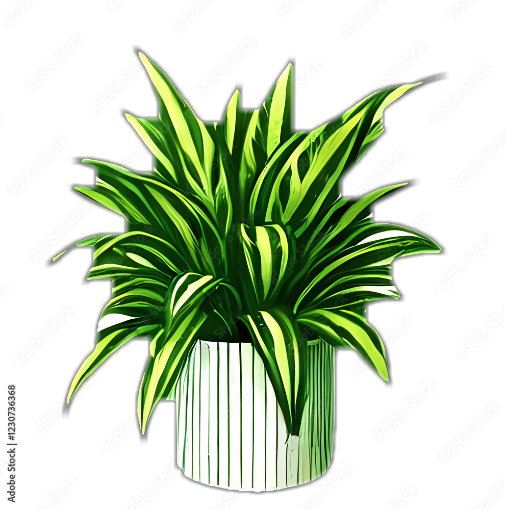 Indoor plant, transparent background, isolated image, Borrasso's ...