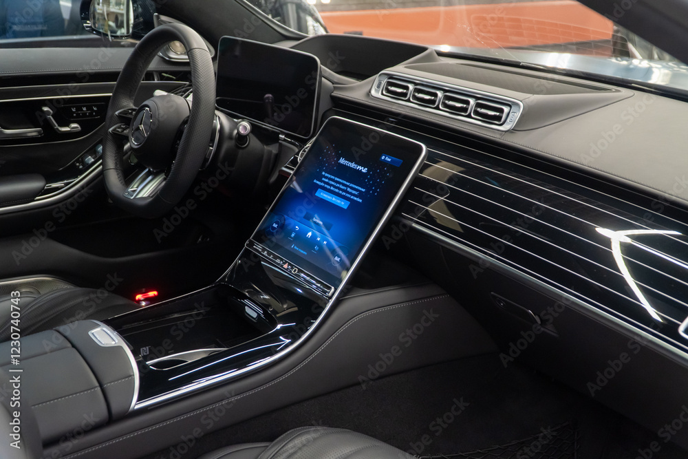 Limousine, Mercedes-Benz S63 S-class w223 interior dashboard with ...