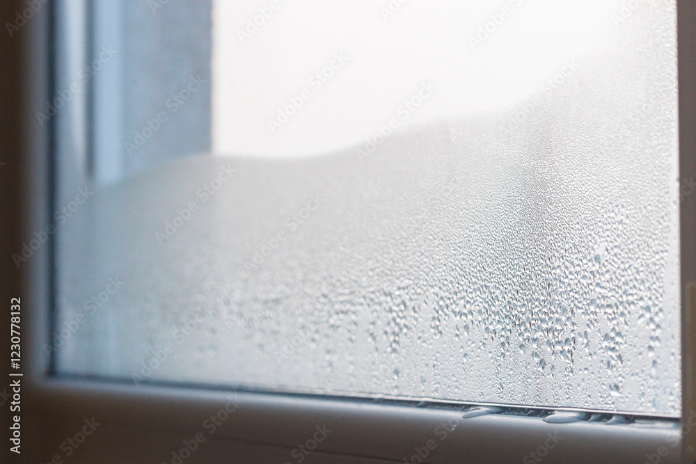 Foggy glass windows at home, Winter problem with humidity and mold in ...
