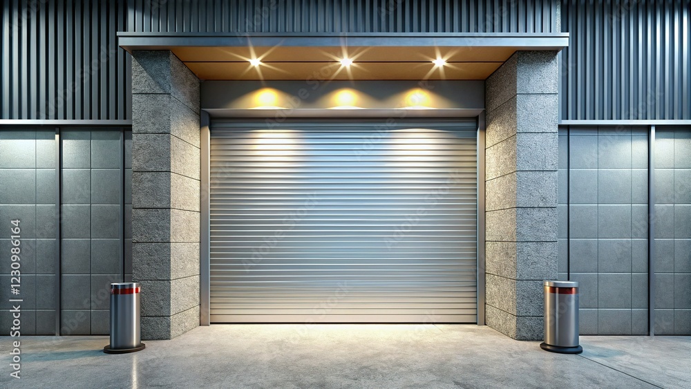 Secure Industrial Roller Shutter Door: Steel Rolling Gate for Warehouse ...