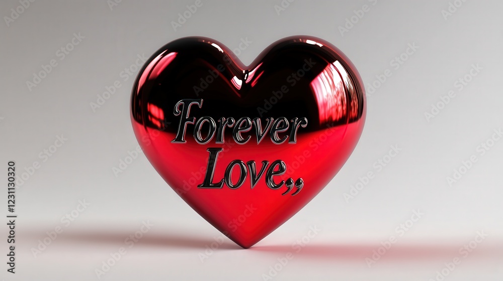 shiny red heart logo with bold black letters spelling "Forever Love ...