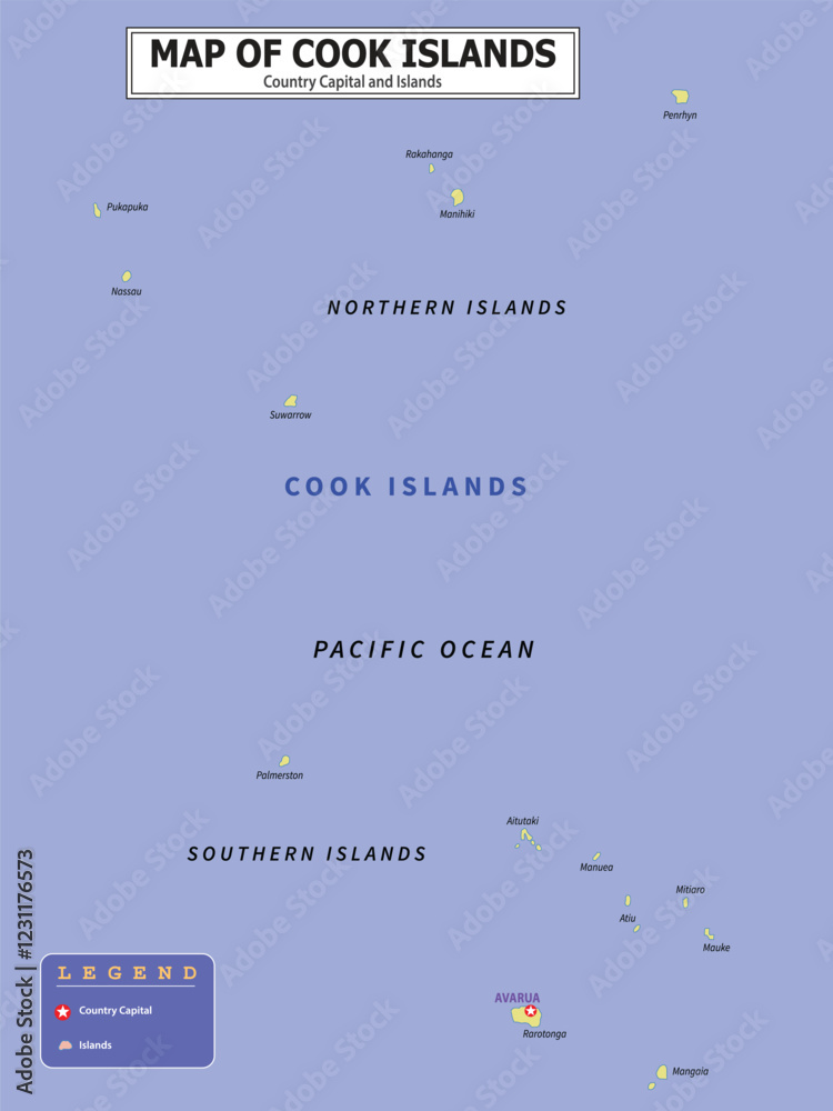 Australian Countries Geography Political map. Political map of country ...