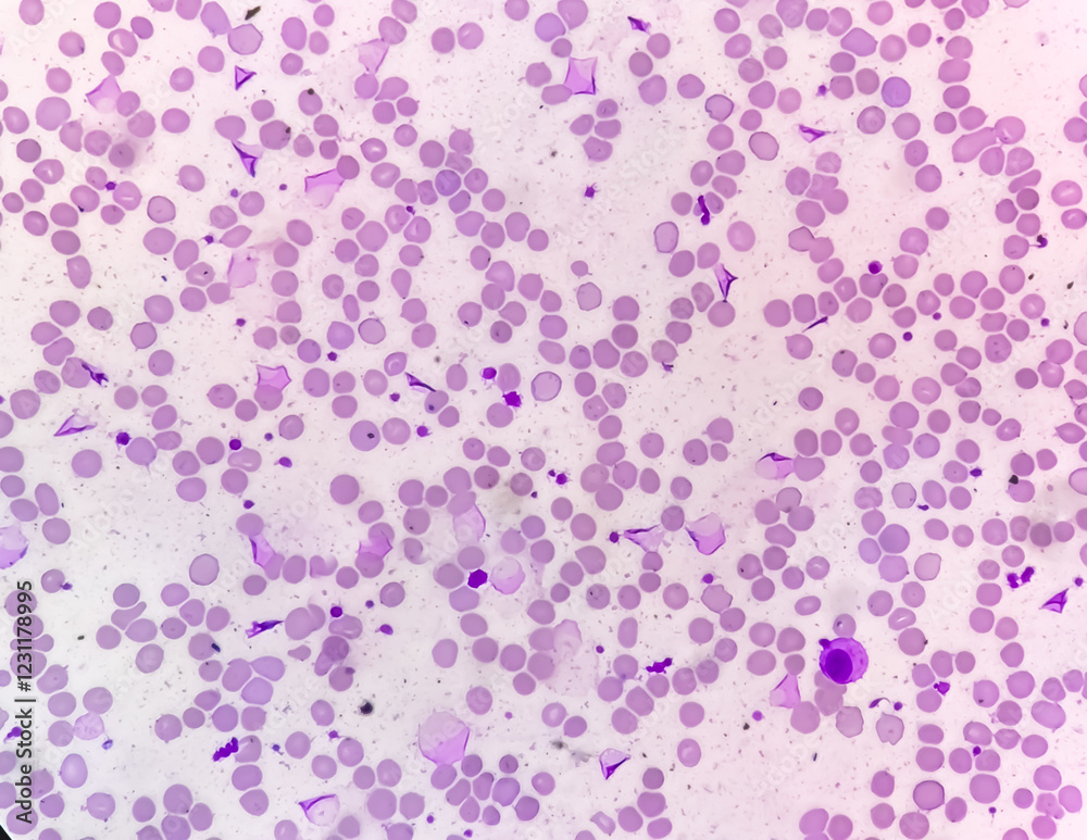 Peripheral blood smea, the red blood cells (RBCs) show anisocytosis ...