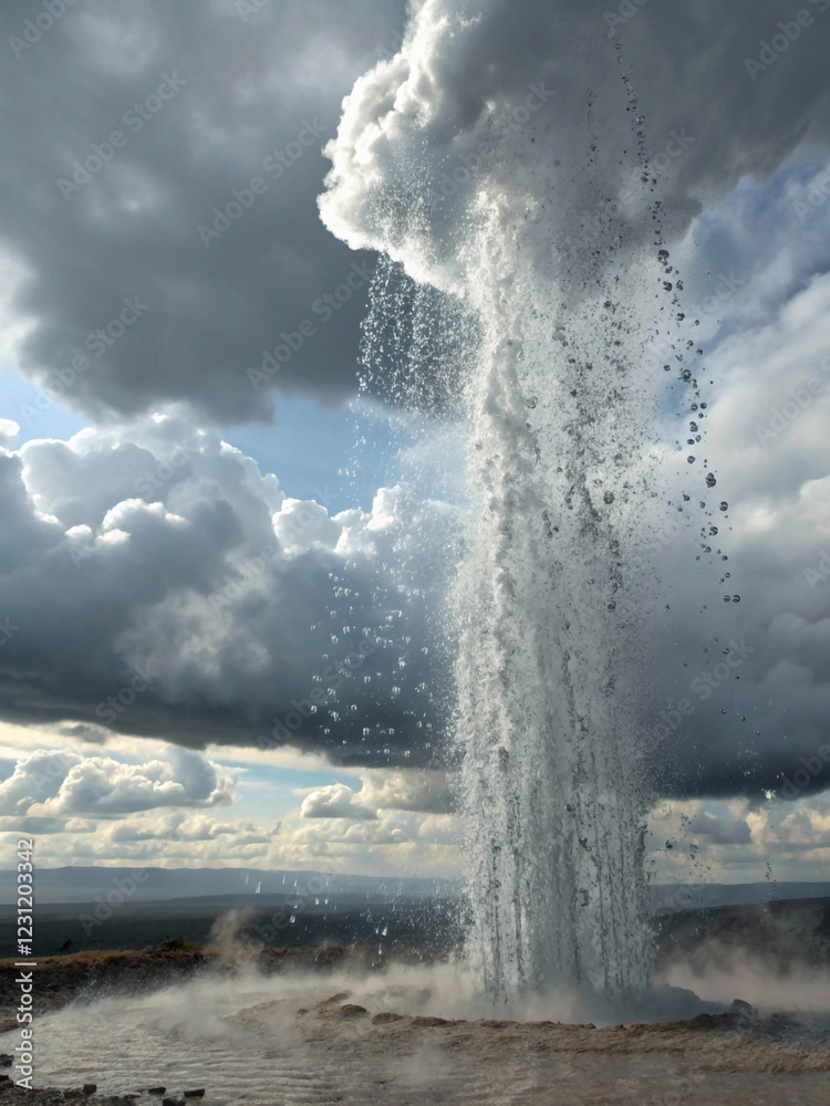 "Steam and condensation cumulus cloud in 3D rendering, PNG file with ...