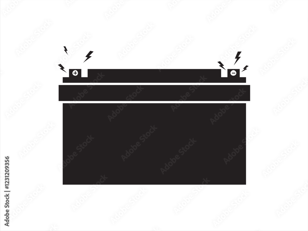 Accu, Accumulator, Battery, Energy Power icon vector isolated white ...