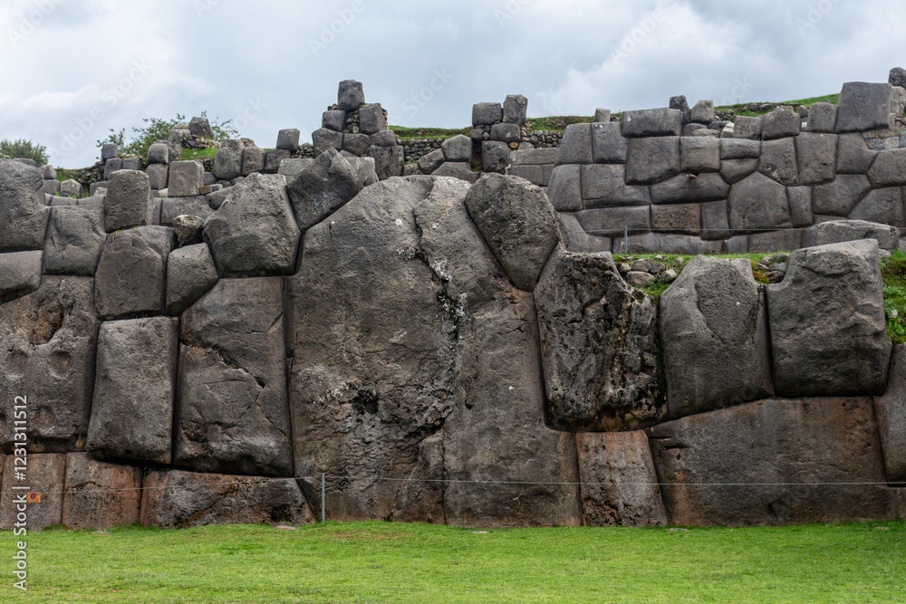 Sacsayhuaman ruins. Historic Inca fortress and tourist destination of ...