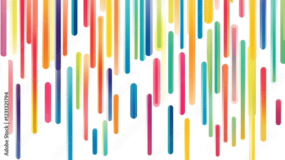 rainbow stripe pattern, staggered vertical lines, contemporary ...