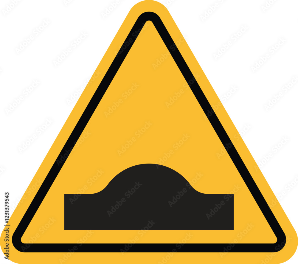 Speed hump icon . Bump warning traffic sign . Speed ramp warning sign ...
