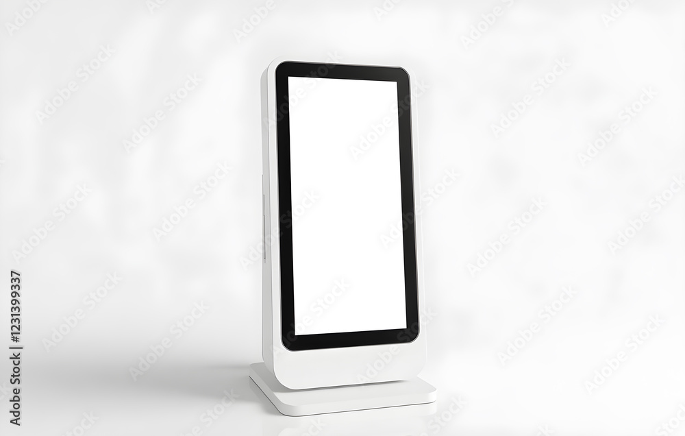 LCD Kiosk Stand. Blank Trade Show Booth. 3d render isolated on white ...