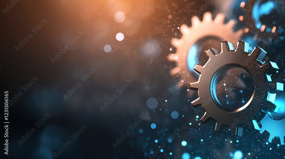 Gear Cog Futuristic Interface Futuristic heads up display with gear ...