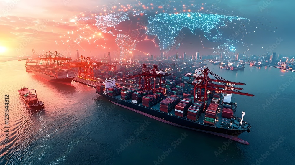 Innovative smart shipping yard with self operating cargo systems and AI ...