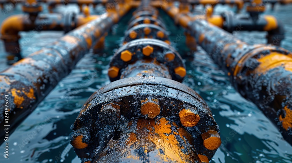 Toxic chemicals leaking from a pipe into a body of water. HD 8K ...